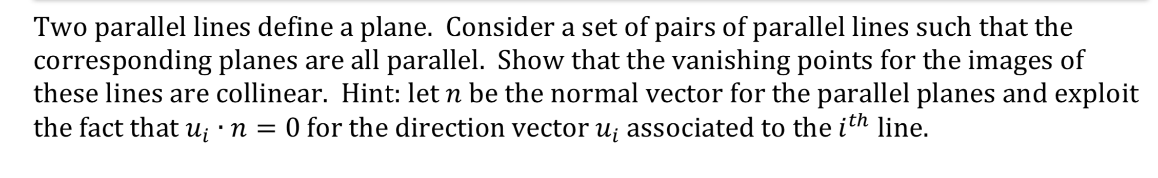 Solved Two parallel lines define a plane. Consider a set of | Chegg.com