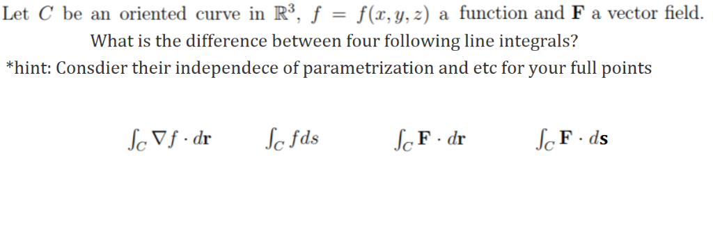 Solved Multivariable Calculus Lect C be an oriented curve | Chegg.com