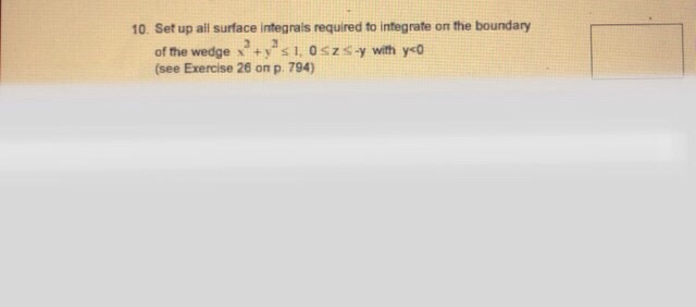 Solved Set up all surface integrals required to integrate on | Chegg.com