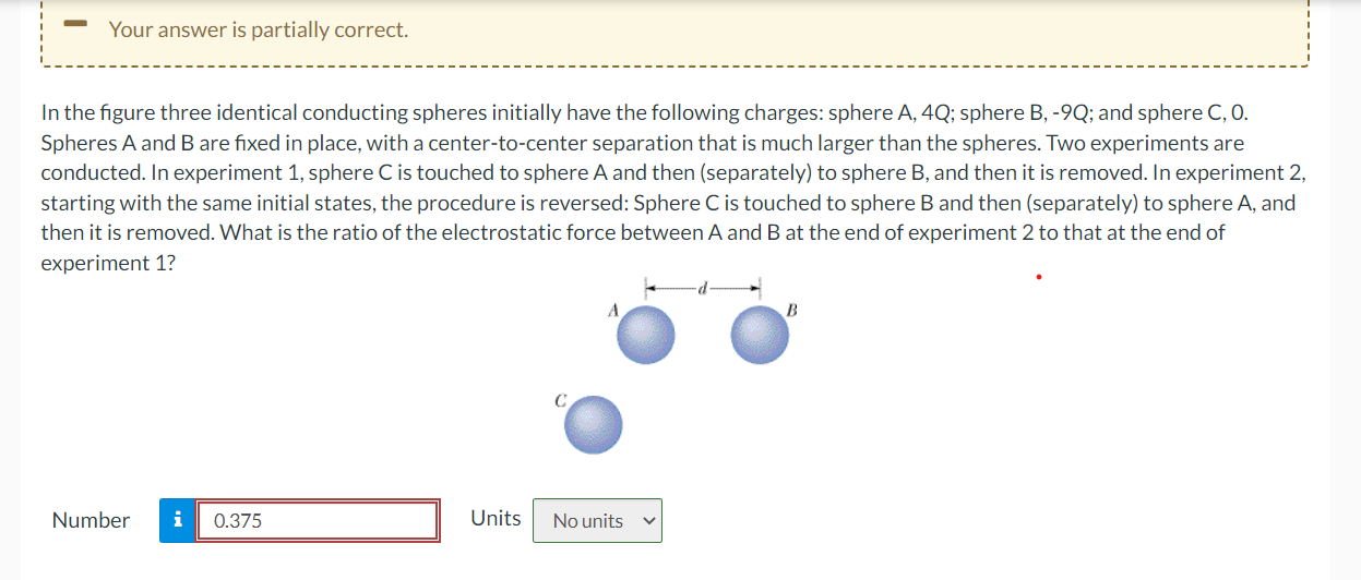 Solved In the figure three identical conducting spheres | Chegg.com