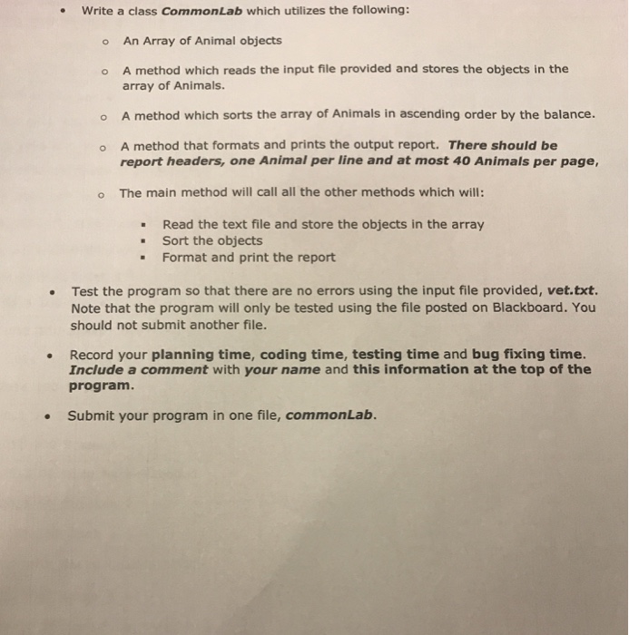 Solved Concepts: Classes and objects, inheritance The | Chegg.com