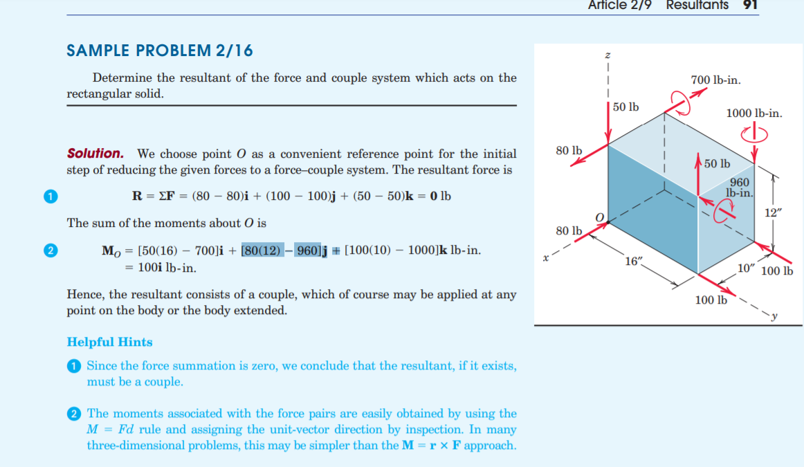 Solved Article 2/9 Resultants 91 SAMPLE PROBLEM 2/16 700 | Chegg.com