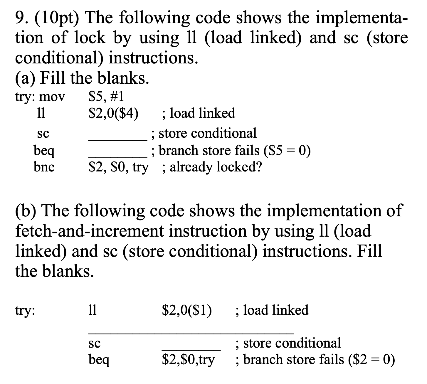 Solved (10pt) ﻿The following code shows the implementa-tion | Chegg.com