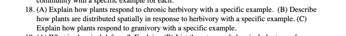 Solved In a 101 Caci. 18. (A) Explain how plants respond to | Chegg.com