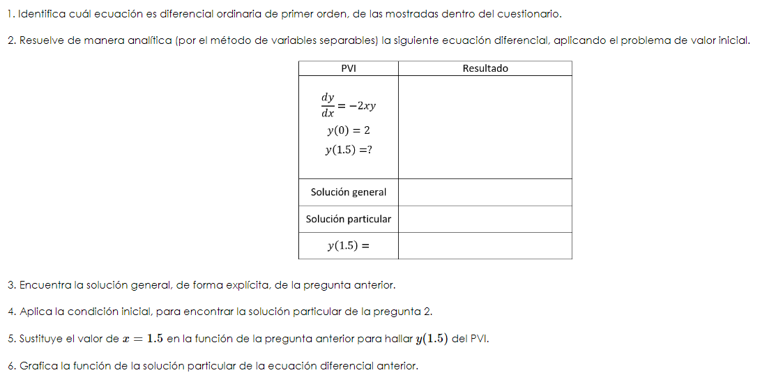 Identifica cuál ecuación es diferencial ordinaria de | Chegg.com
