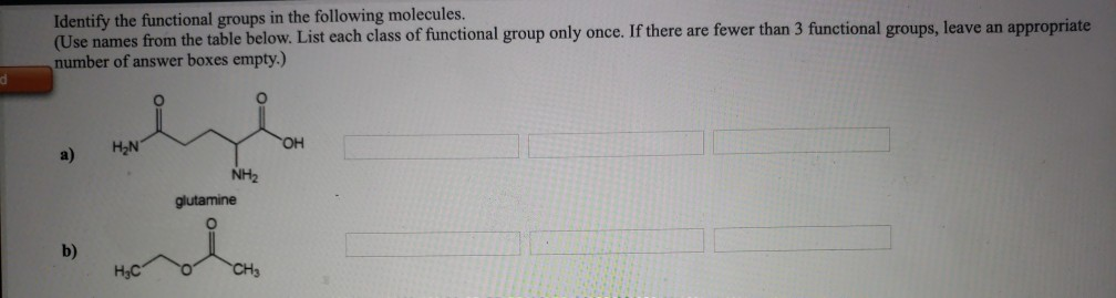 Solved Identify the functional groups in the following | Chegg.com