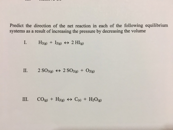 Solved Predict the direction of the net reaction in each of | Chegg.com