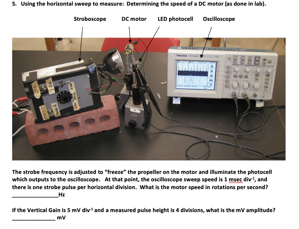 5. Using the horizontal sweep to measure: Determining | Chegg.com