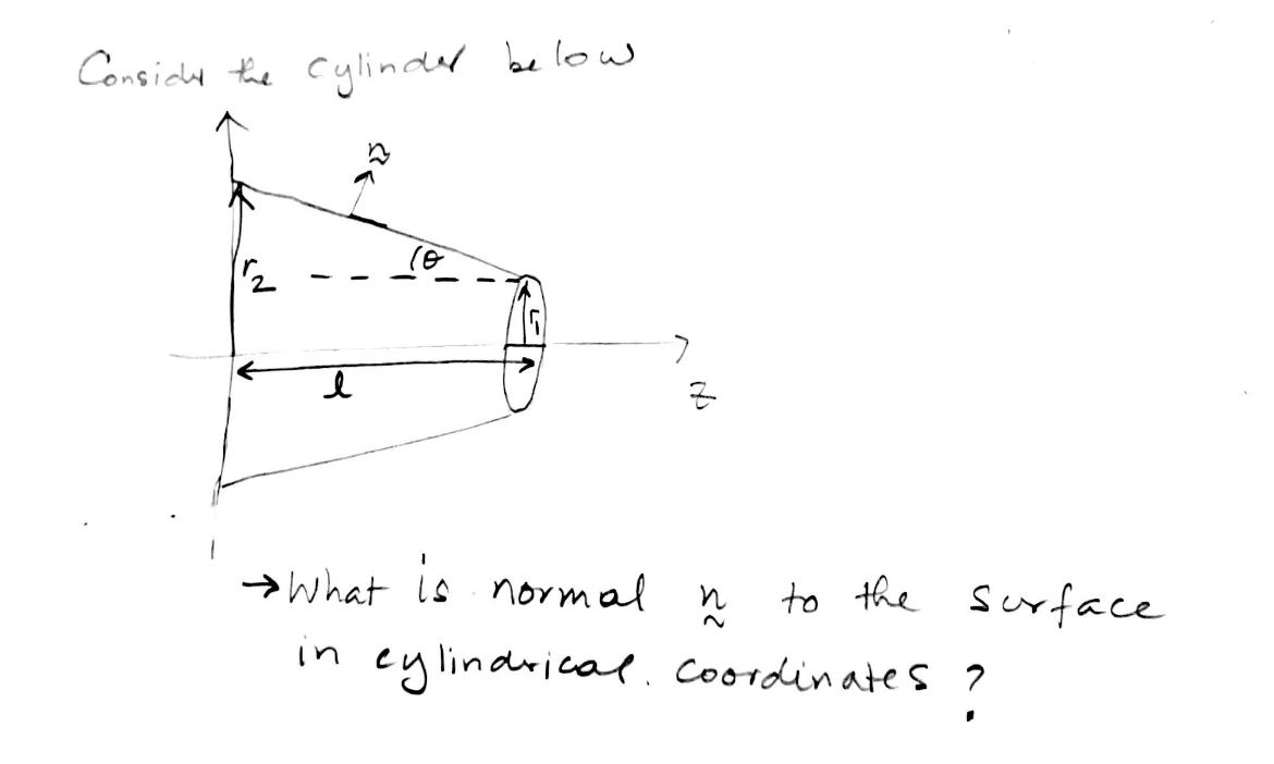 Solved Considy the cylinder below → What is normal n to the | Chegg.com