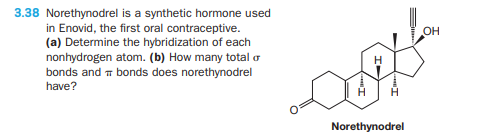 Solved 3.38 Norethynodrel is a synthetic hormone used in | Chegg.com