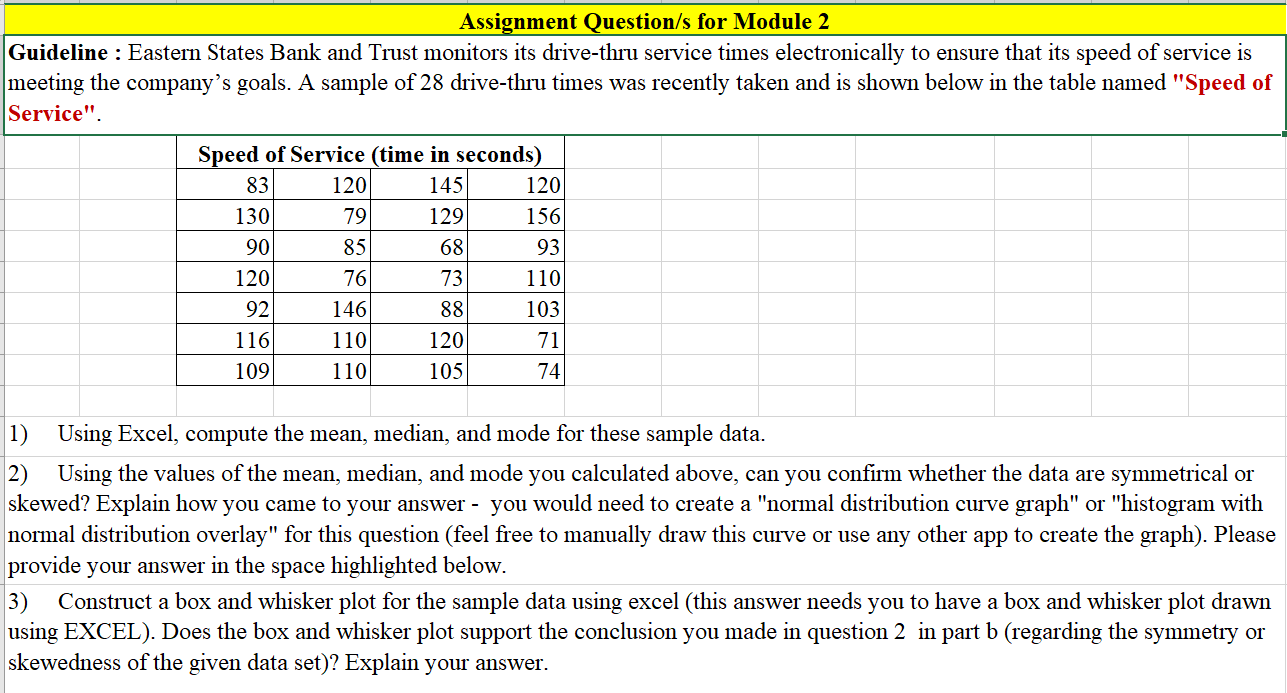 Solved Assignment Question/s for Module 2 Guideline : | Chegg.com