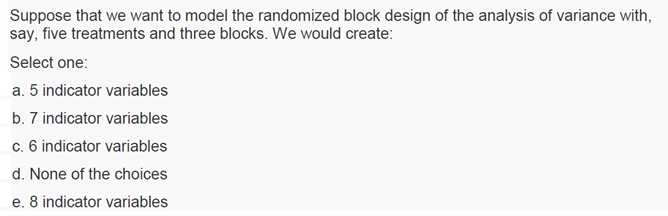 Solved Suppose that we want to model the randomized block | Chegg.com