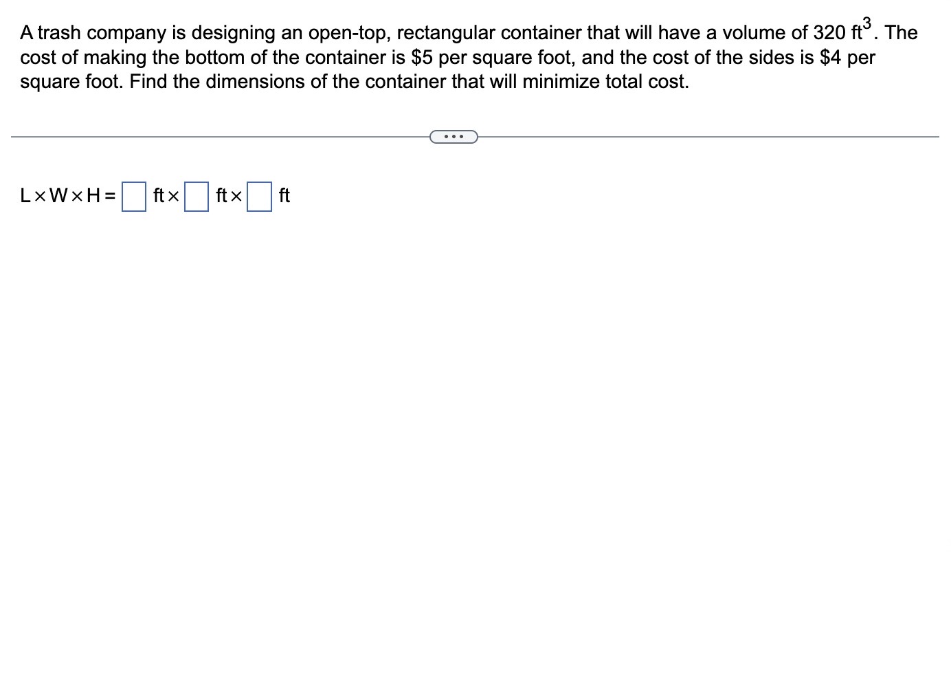 Solved A trash company is designing an open-top, rectangular | Chegg.com