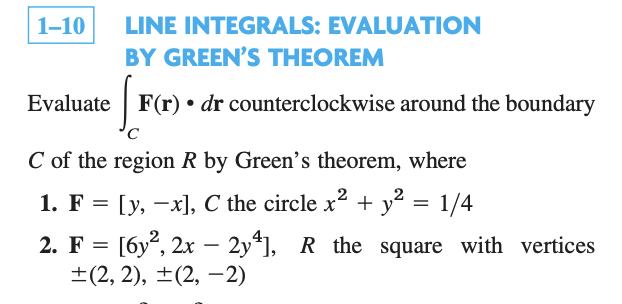 Solved LINE INTEGRALS: EVALUATION BY GREEN'S THEOREM | Chegg.com