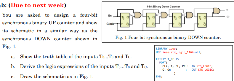 Solved b: (Due to next week) You are asked to design a | Chegg.com