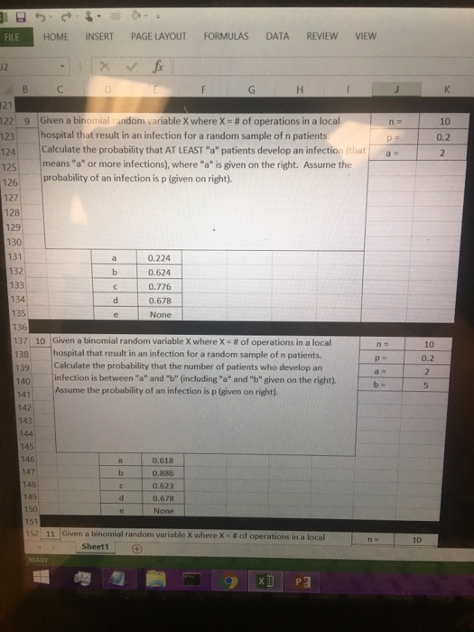 Solved HOME INSERT PAGE LAYOUT FORMULAS DATA REVIEW VIEW 12 | Chegg.com