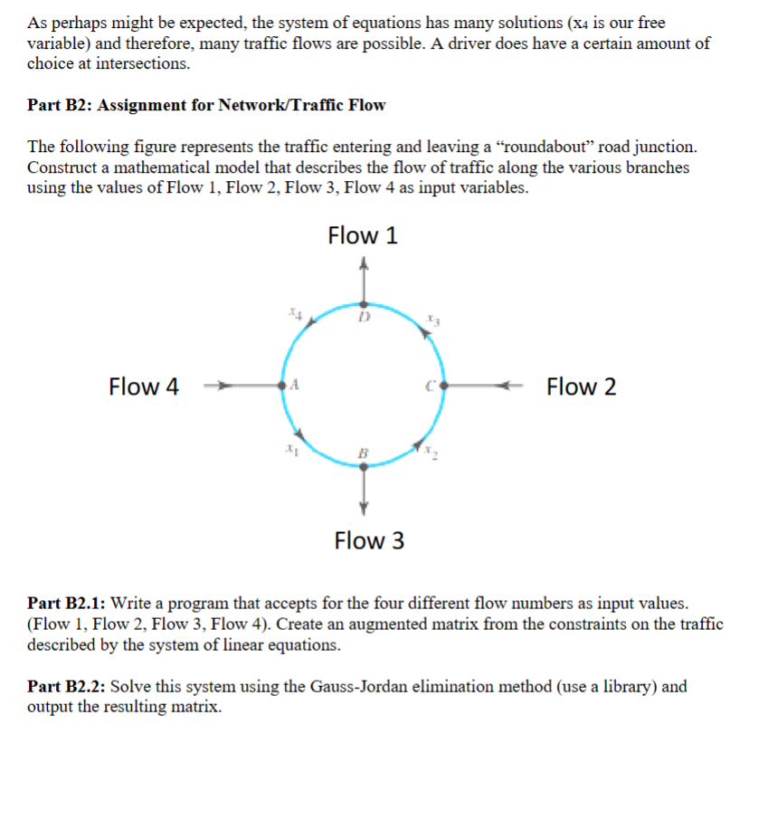 Solved Part B1: Background Concepts for Network/Traffic Flow | Chegg.com