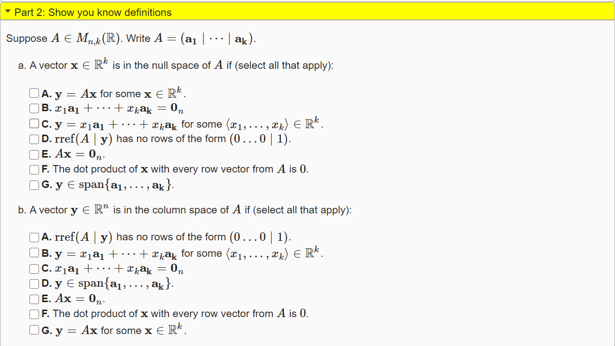 Solved (10 points) Part 1: Basic properties of linear | Chegg.com