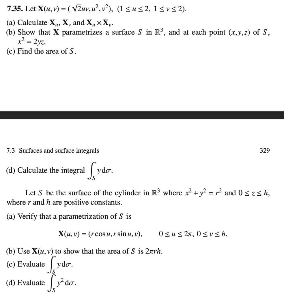 Solved 7.35. Let X(u,v)=(2uv,u2,v2),(1≤u≤2,1≤v≤2). (a) | Chegg.com