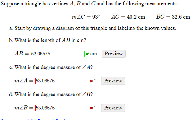 Solved Suppose a triangle has vertices A, B and C and has | Chegg.com