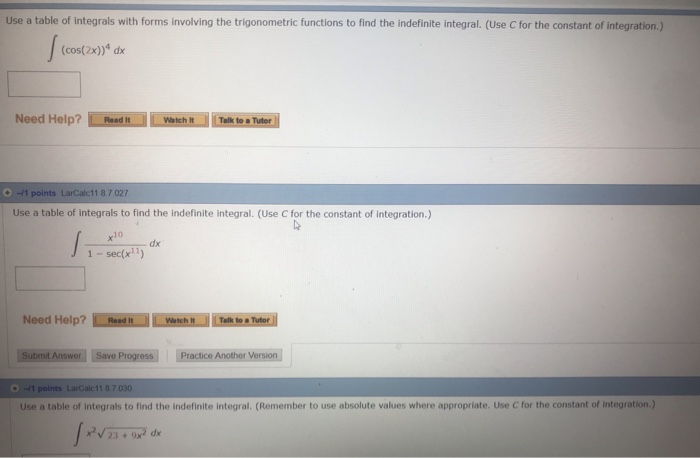 Solved Use a table of integrals with forms involving the | Chegg.com