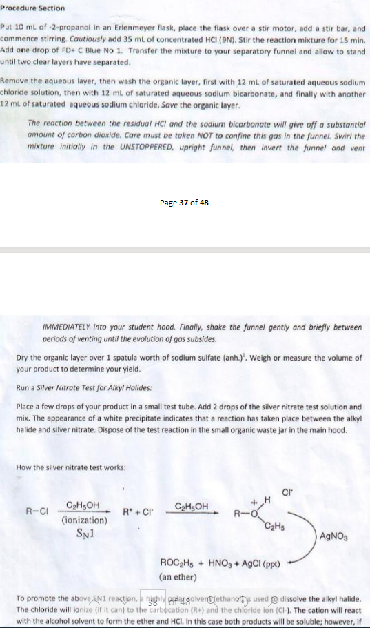 Solved At the end of the reaction period, the mixture | Chegg.com