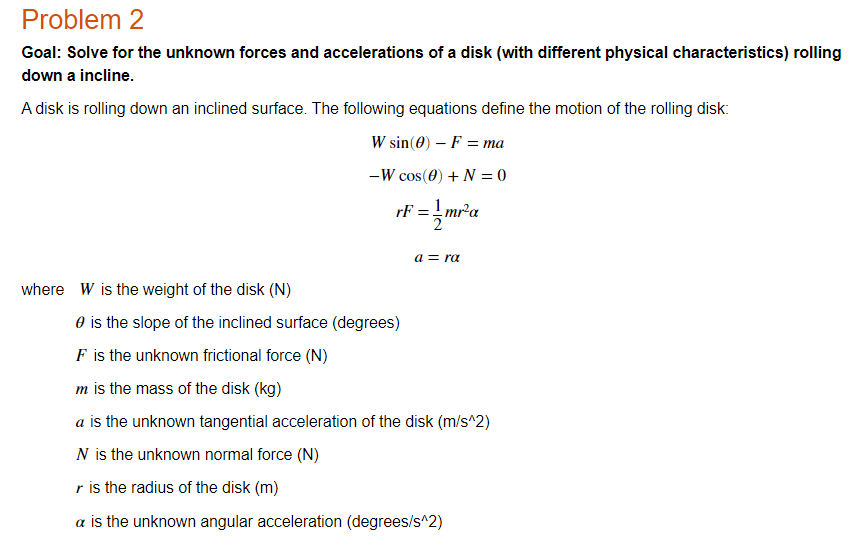 Solved Problem 2. Goal: Solve for the unknown forces and | Chegg.com