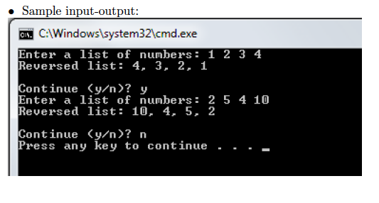 Solved Exercise P7.7. Write a function that reverses the | Chegg.com Solved Exercise P7.7. Write a function that reverses the | Chegg.com
