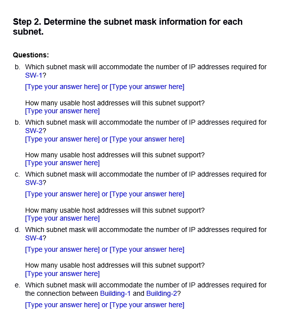 Solved Logbook Activity 5 Subnetting Network Topologies 1