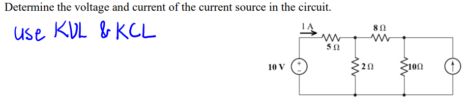 Solved Determine the voltage and current of the current | Chegg.com