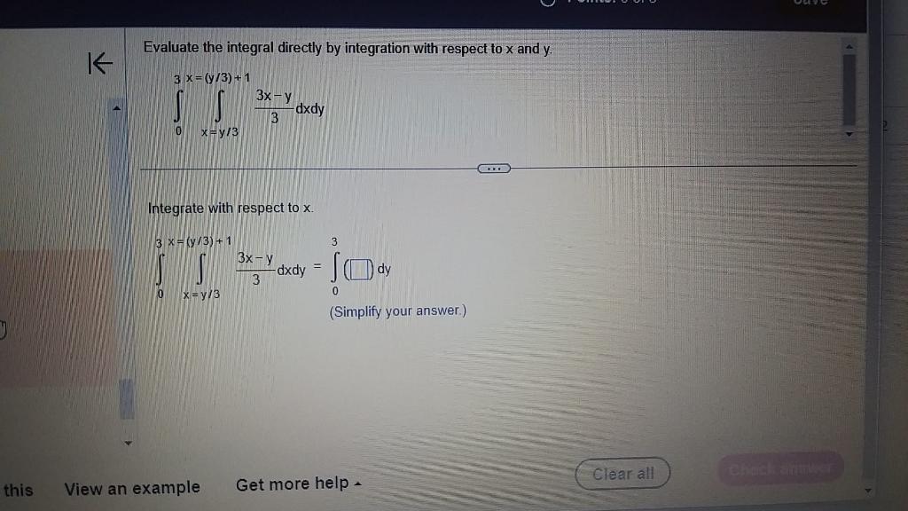 Solved Evaluate the integral directly by integration with | Chegg.com