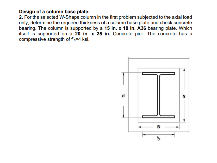Solved DESIGN OF A SINGLE COLUMN 1.The floor plan of a | Chegg.com