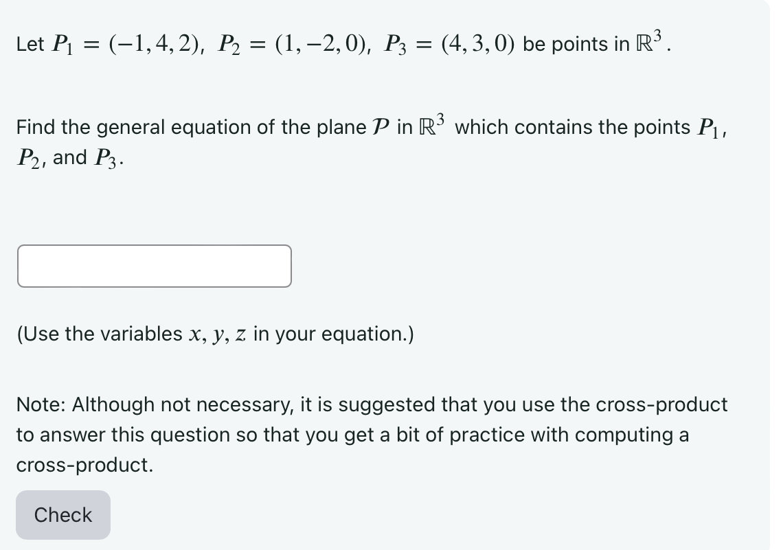 Let P1=(−1,4,2),P2=(1,−2,0),P3=(4,3,0) be points in | Chegg.com