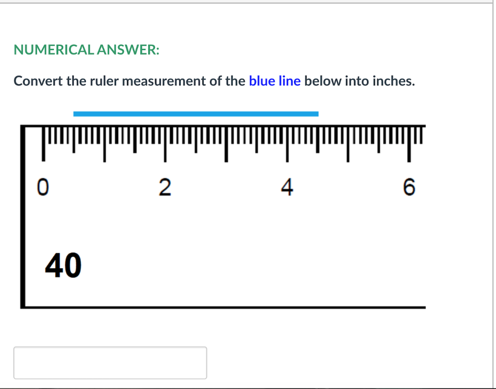 Solved NUMERICAL ANSWER: Convert the ruler measurement of | Chegg.com