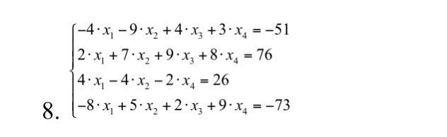 Solved Solve the system of linear algebraic equations using | Chegg.com