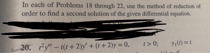 Solved In each of Problems 18 through 22, use the method of | Chegg.com