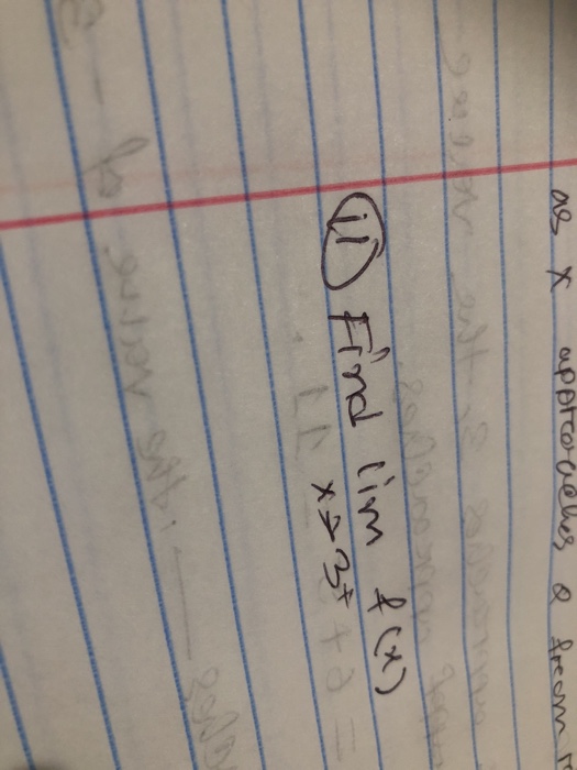 the notation is read as x approaches 2 from right | Chegg.com