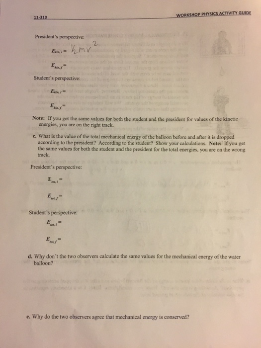 Solved UNIT 11 ENERGY CONSERVATION 11.3 MECHANICAL ENERGY | Chegg.com