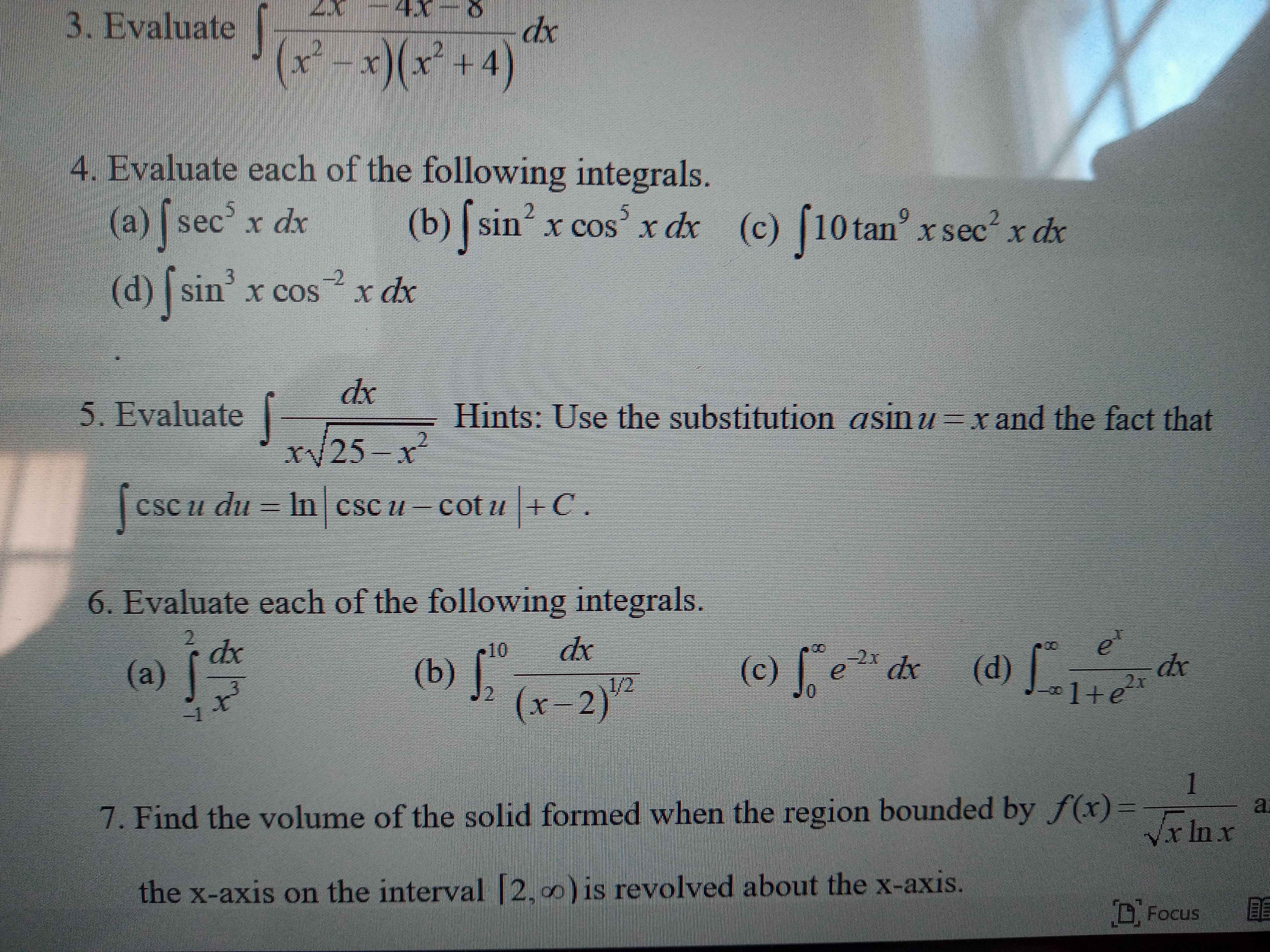 Solved Do number 5 (Please show all steps and ensure that | Chegg.com