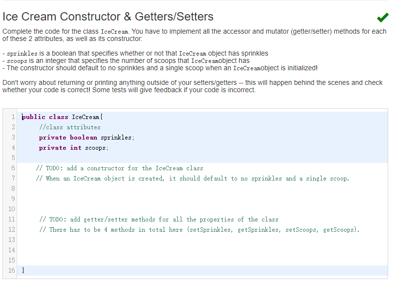 Solved Java !!!!!!!!!!!! Ice Cream Constructor & | Chegg.com