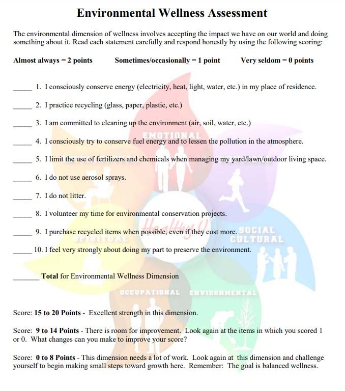 Solved Please take the environmental survey attached | Chegg.com