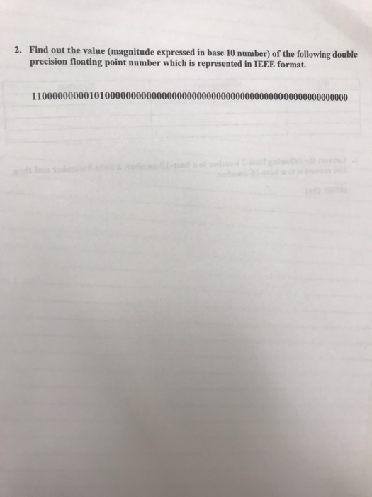 Solved Find out the value (magnitude expressed in base 10 | Chegg.com