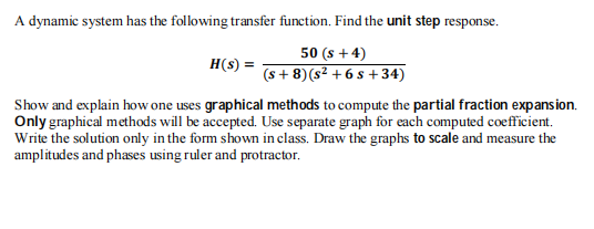 A dynamic system has the following transfer function. | Chegg.com