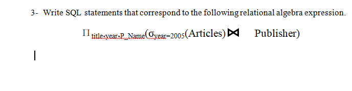 Solved Section (C) Coding and Relational Algebra (each | Chegg.com