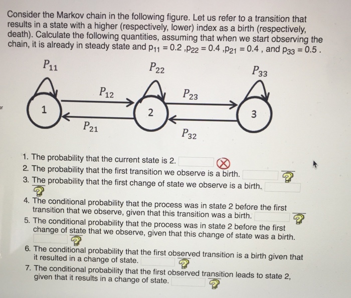 Solved Consider the Markov chain in the following figure. | Chegg.com