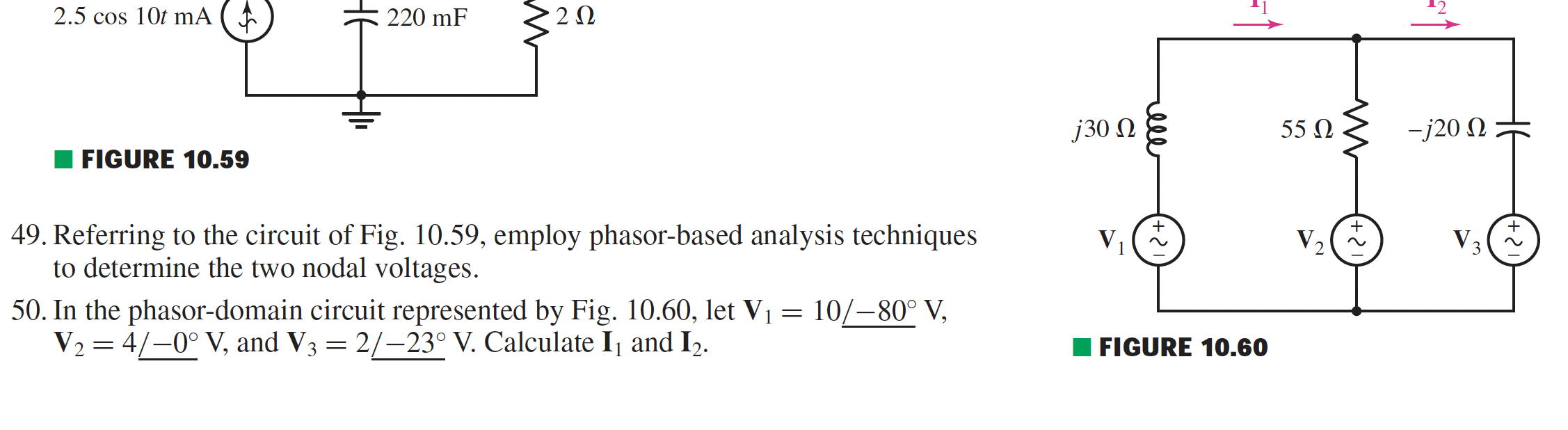 Solved FIGURE 10.59 49. Referring to the circuit of Fig. | Chegg.com