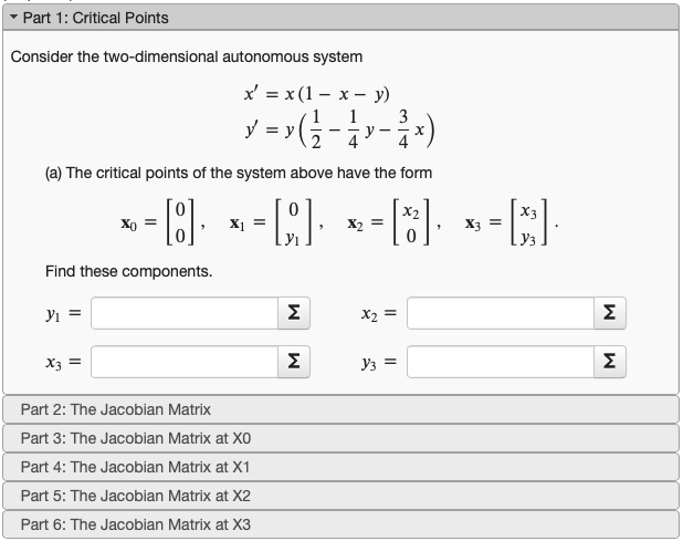Solved Consider the two-dimensional autonomous system | Chegg.com