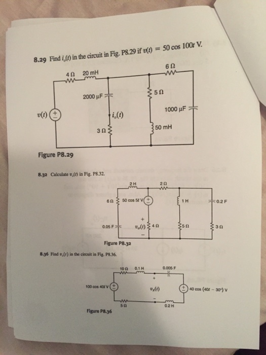 Solved 8.26 Draw the frequency-domain network and calculate | Chegg.com