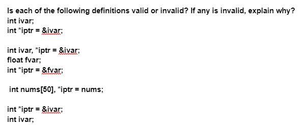Solved Is each of the following definitions valid or | Chegg.com