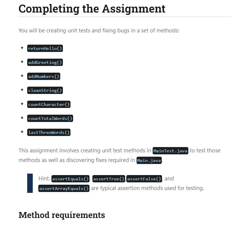 Completing the Assignment You will be creating unit | Chegg.com